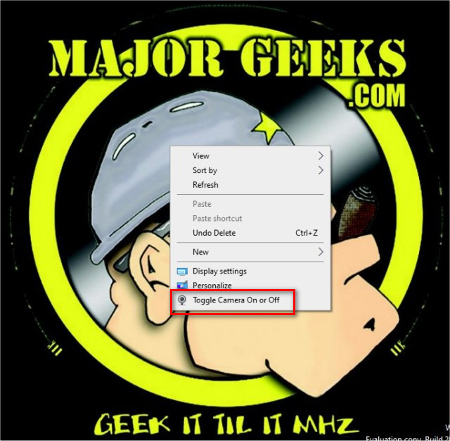 Disable Camera Context Menu In Windows
