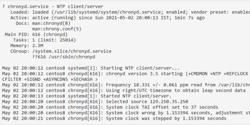 How To Install Chrony Ntp Server On Centos 8