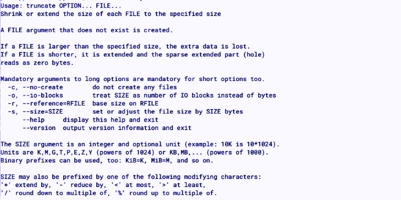 How To Use Truncate Command In Linux