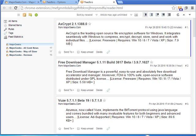 Feedbro For Chrome And Firefox